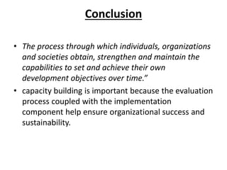 CAPACITY BUILDING IN DISASTER MANAGEMENT | PPTX