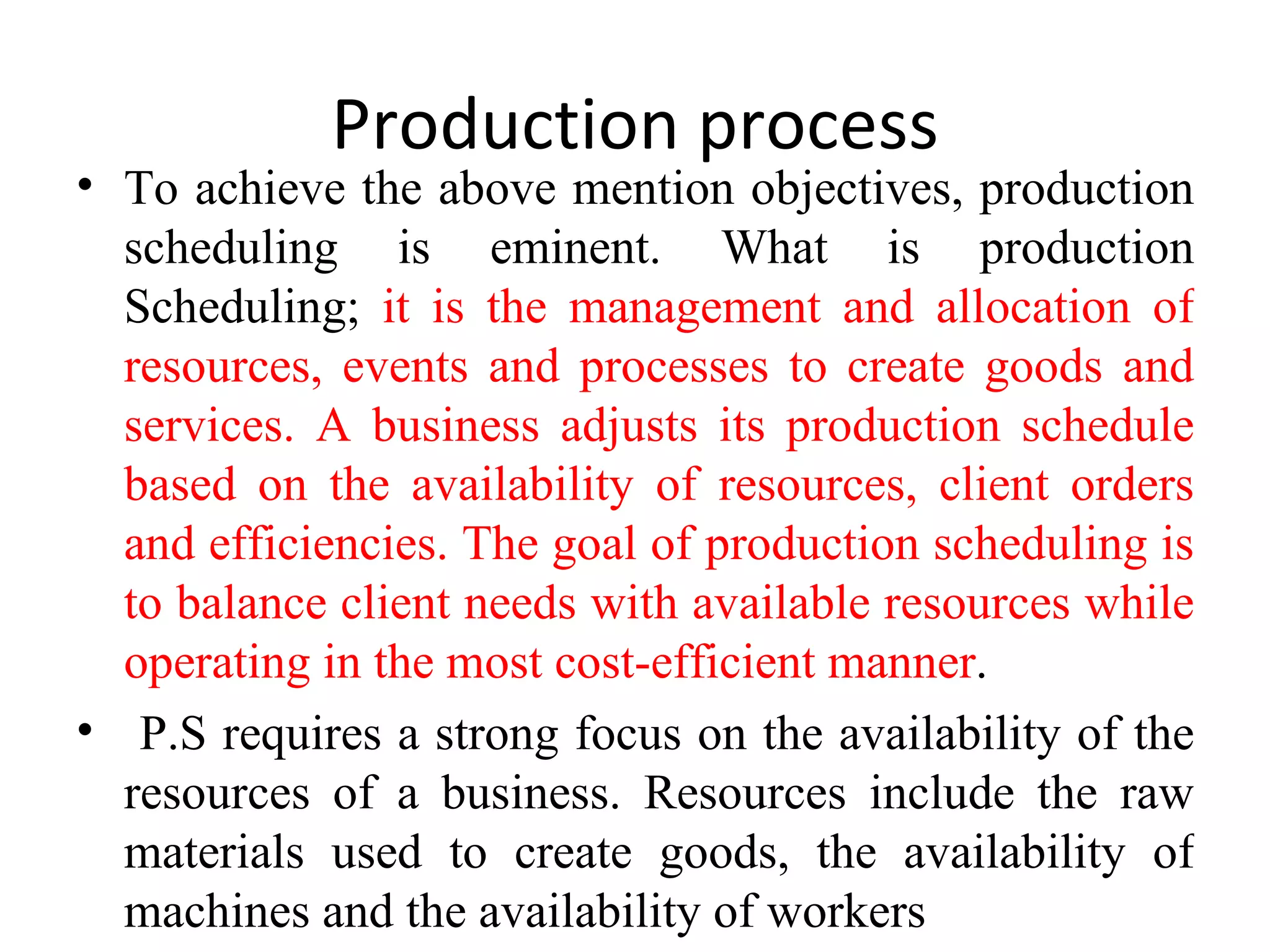 Capacity resource planning and production scheduling | PPT | Business ...