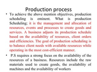 Capacity resource planning and production scheduling | PPT