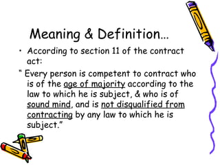 Capacity to contract | PPT