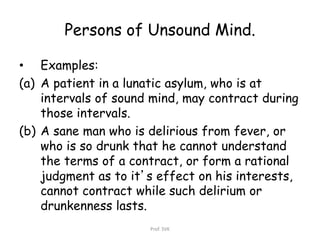 Capacity to contract - Business law | PPTX