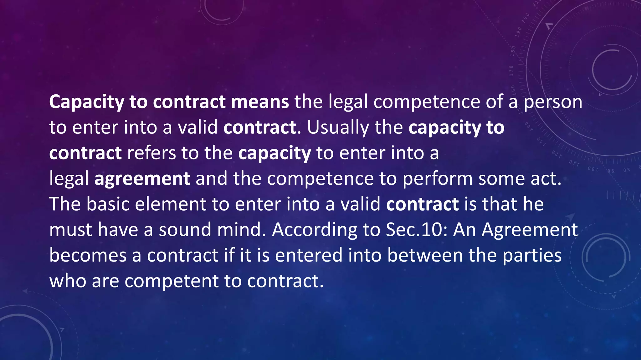 Capacity to contract | PPT