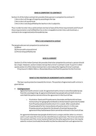 Capacity to contract | DOCX