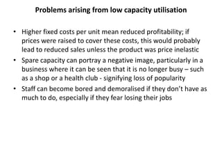 Capacity util | PPTX | Business Accounting & Finance | Business