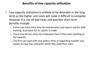 Capacity util | PPTX | Business Accounting & Finance | Business
