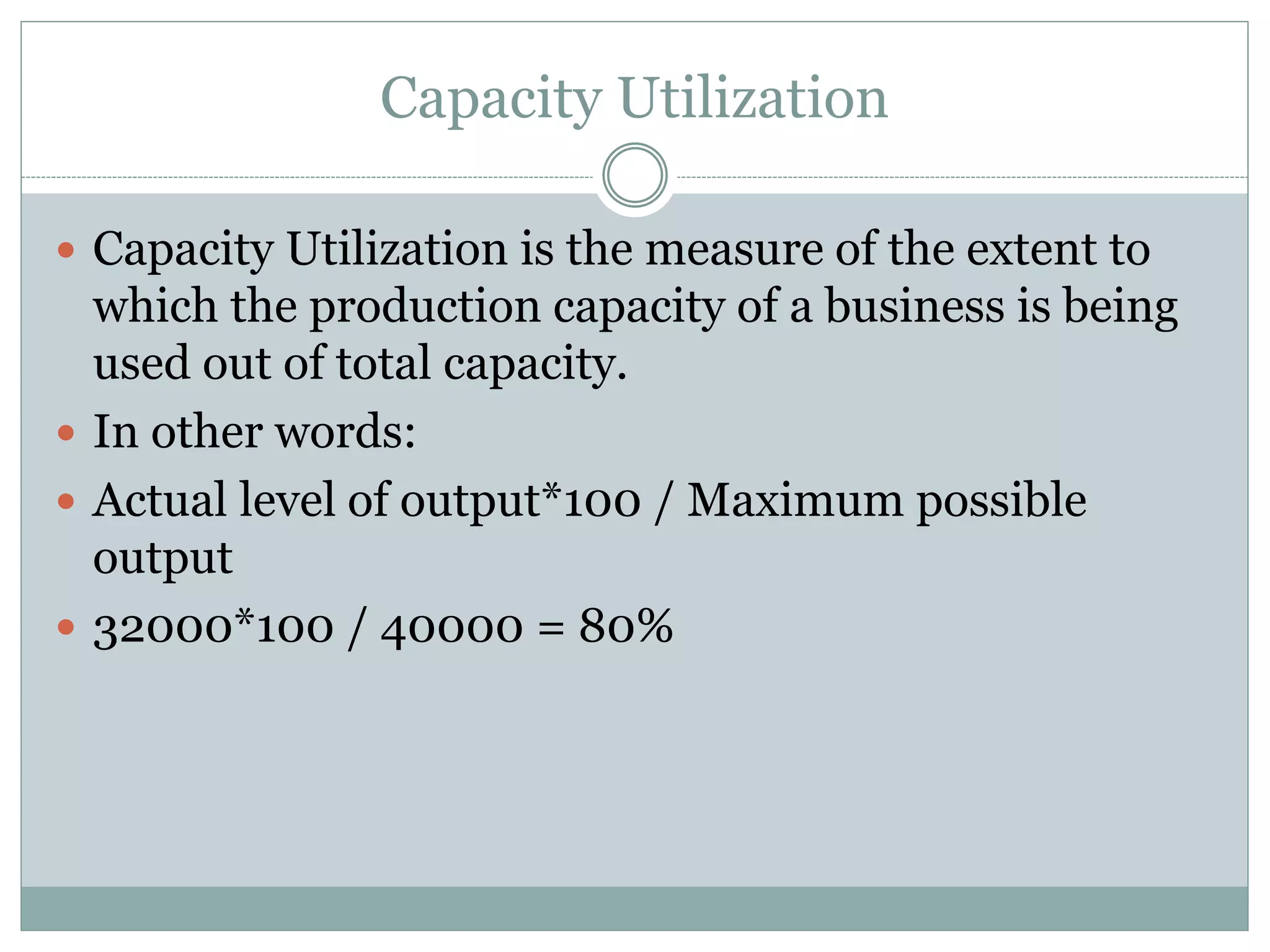 Capacity utilization | PPTX