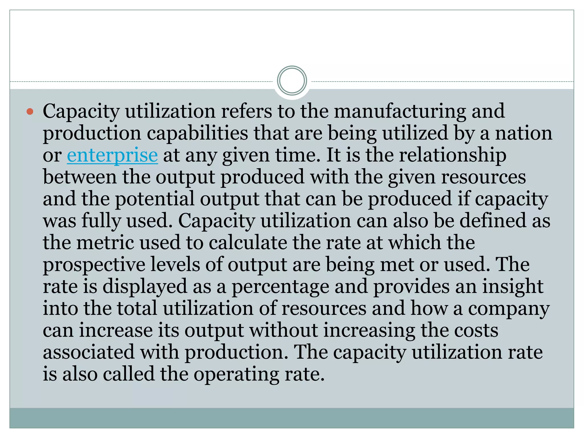 Capacity utilization | PPTX