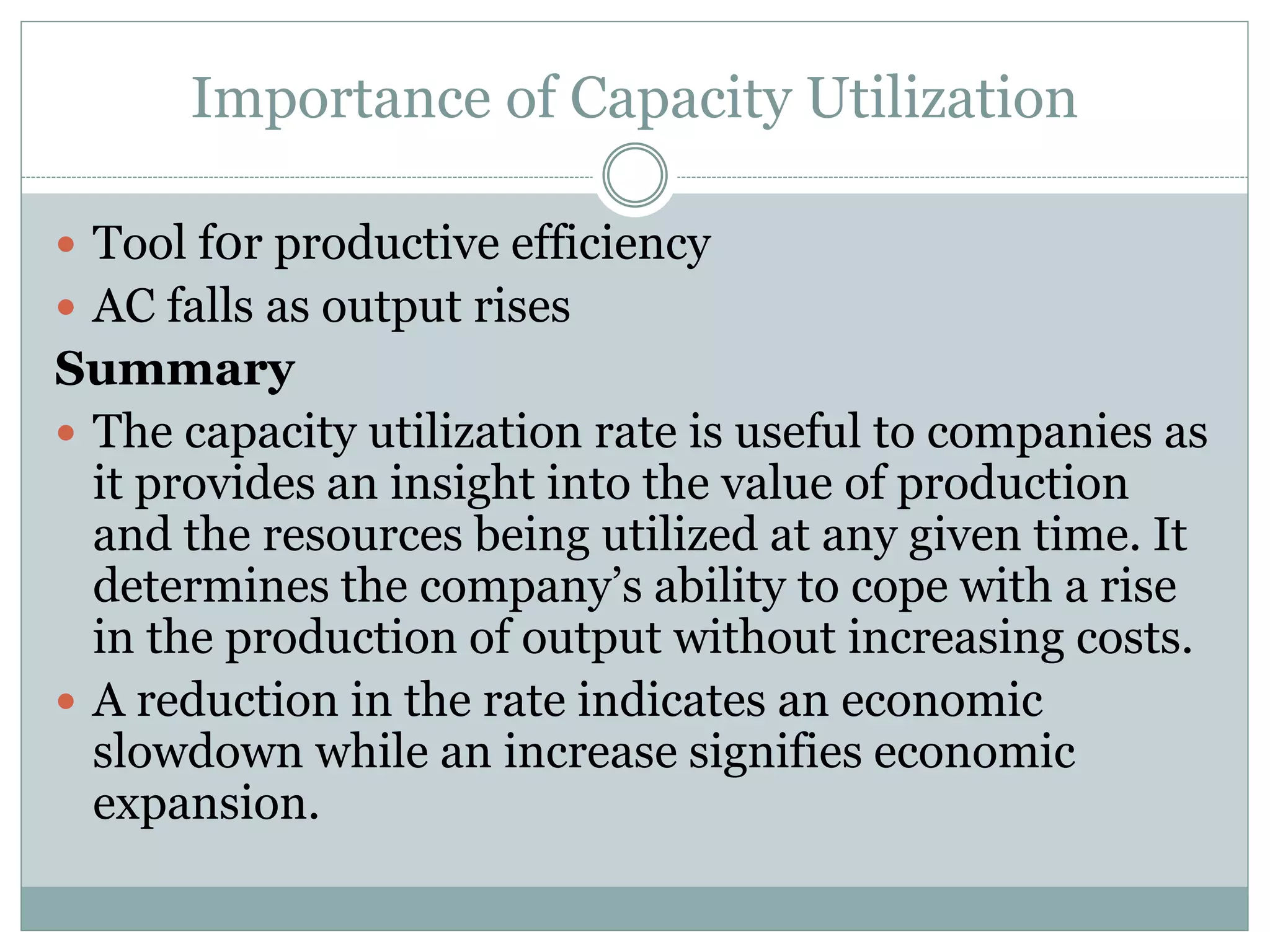 Capacity utilization | PPTX