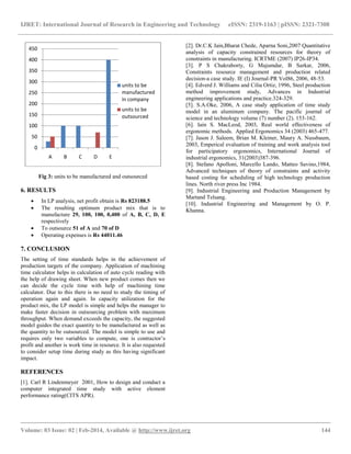Capacity utilization for product mix using operation based time ...