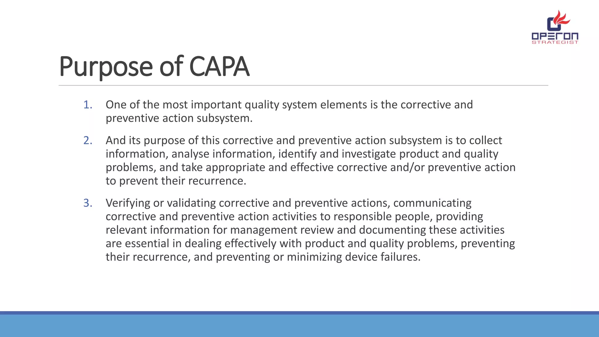 CAPA Management | What is CAPA? | Corrective And Preventive Action | PPTX