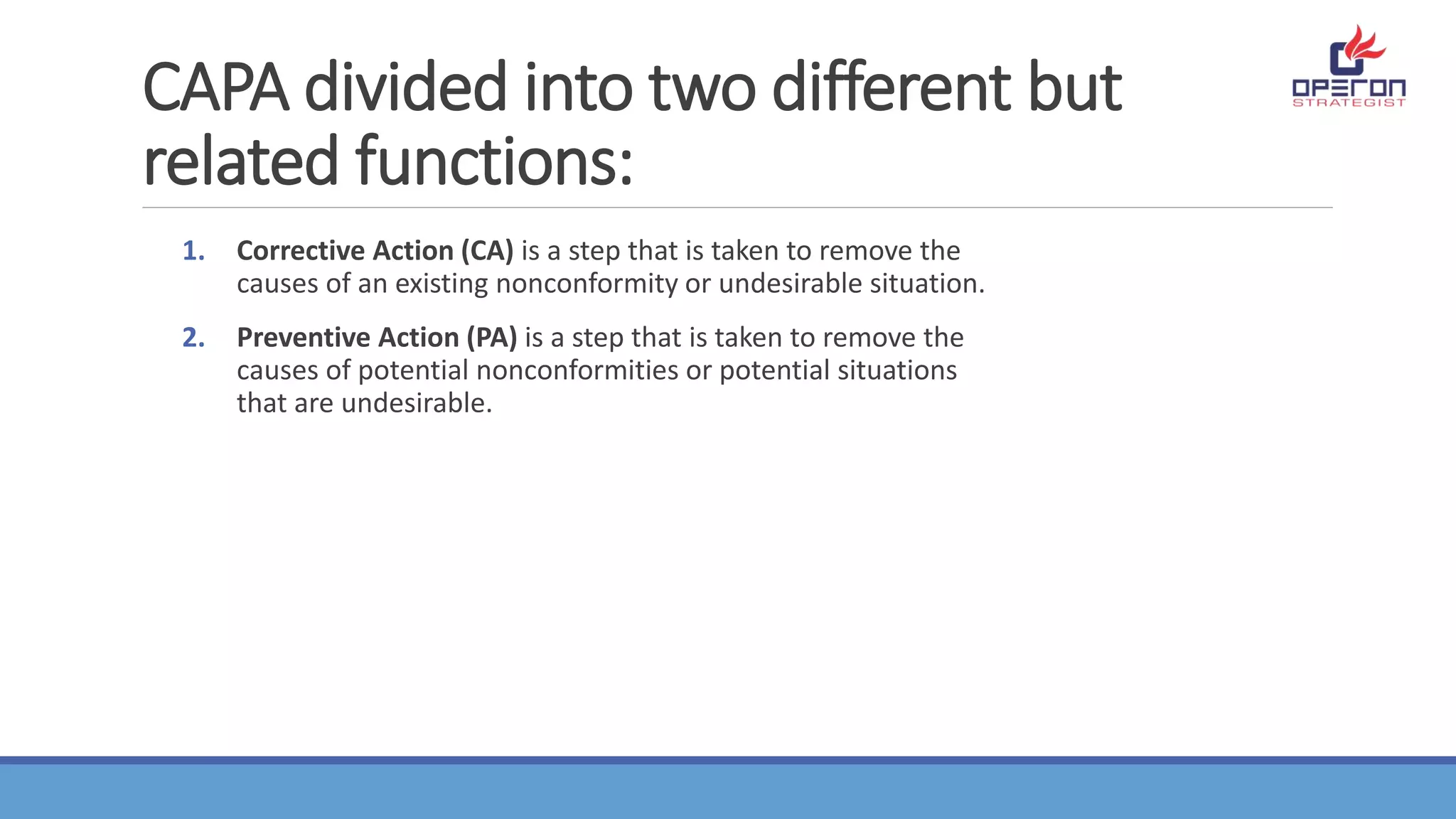 CAPA Management | What is CAPA? | Corrective And Preventive Action | PPTX