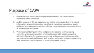 CAPA Management | What is CAPA? | Corrective And Preventive Action | PPTX