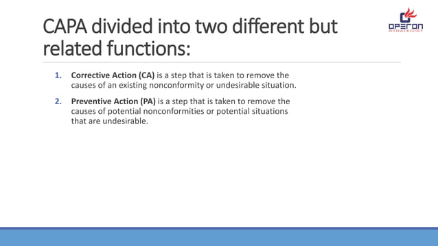 CAPA Management | What is CAPA? | Corrective And Preventive Action | PPTX