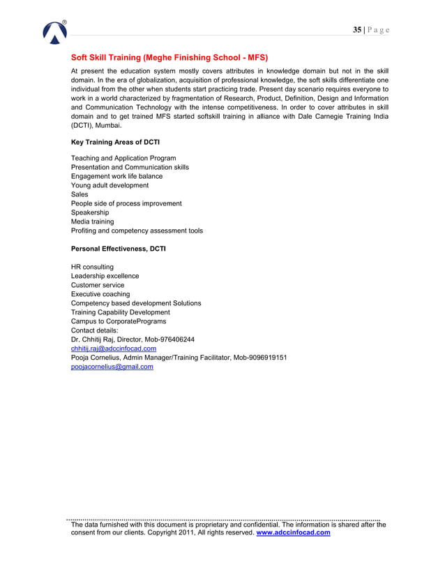 ADCC Infocad Pvt. Ltd - Capability Document | PDF