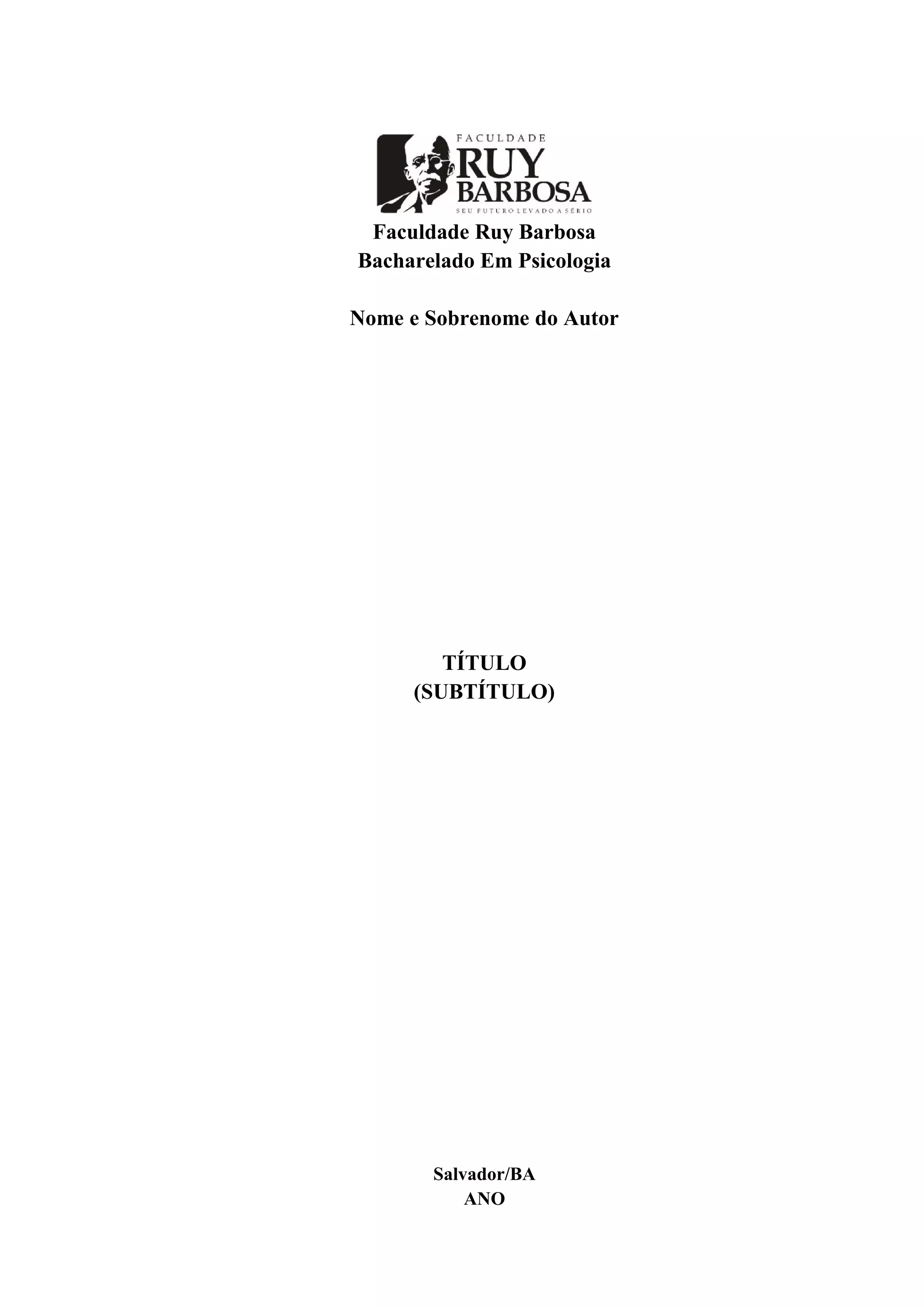 Capa E Contra Capa Abnt Pdf - FDPLEARN