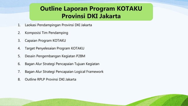 Capaian Program KOTAKU DKI jakarta | PPT