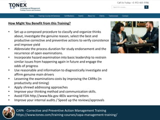 CAPA - Corrective and Preventive Action Management Training | PPTX