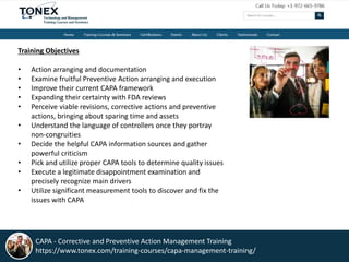 CAPA - Corrective and Preventive Action Management Training | PPTX