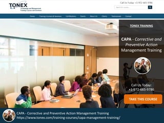 CAPA - Corrective and Preventive Action Management Training | PPTX