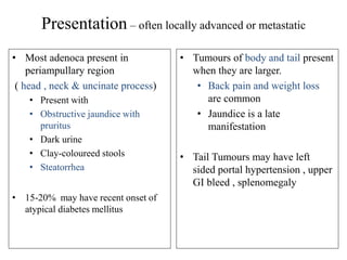 Ca pancreas part diagnosis and workup | PPTX