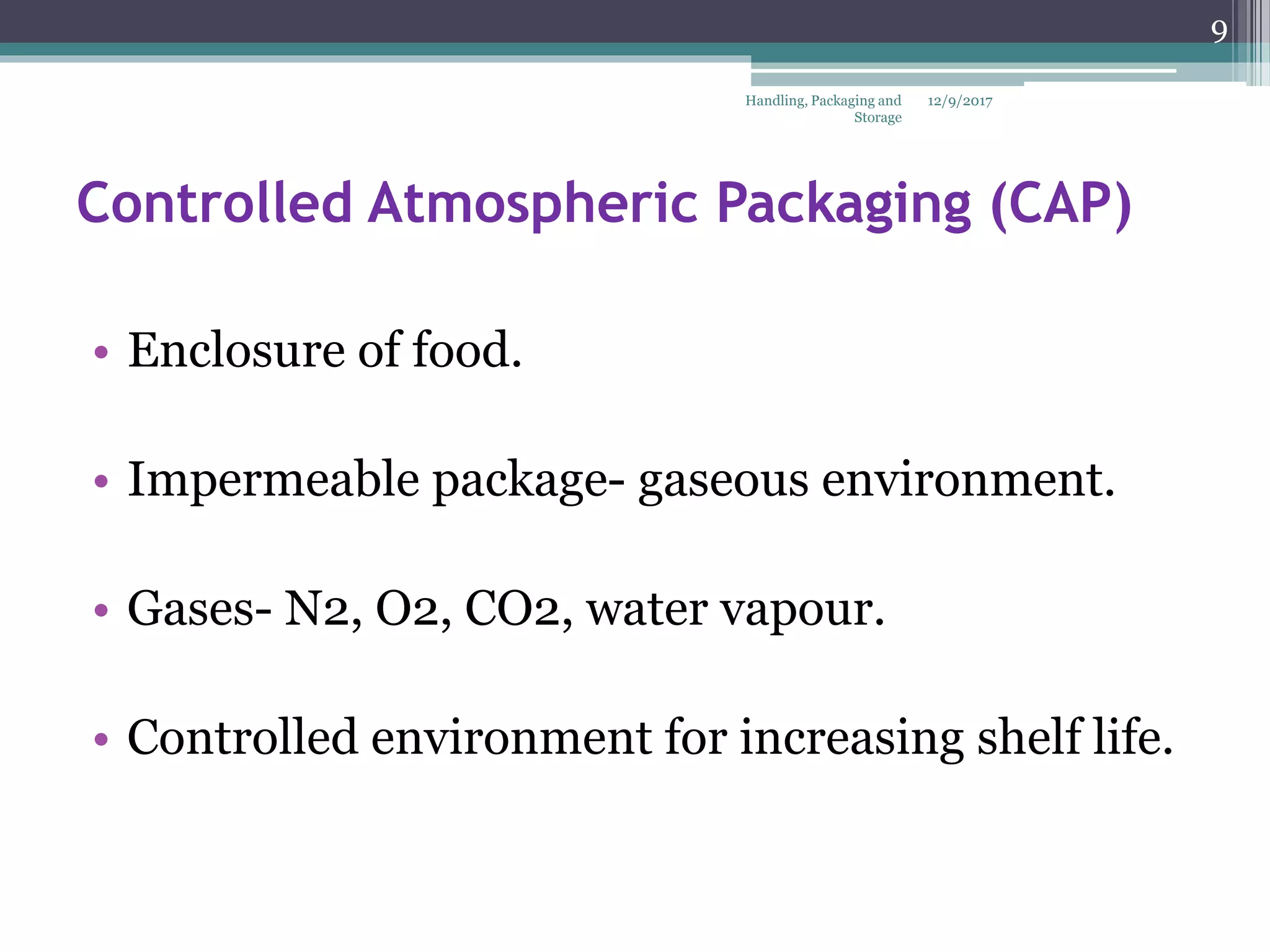 Controlled atmospheric and Modified atmospheric packaging using nitrogen | PPTX