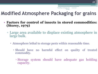 Controlled atmospheric and Modified atmospheric packaging using ...