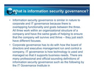 Information Security Governance | PDF