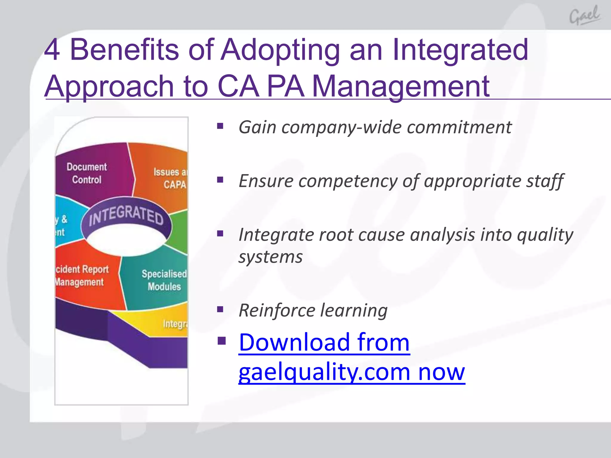 Implementing an effective Electronic CAPA Management System | PPTX