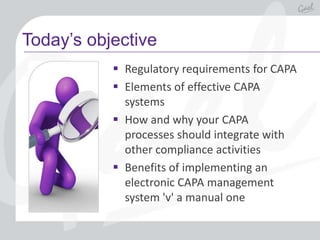 Implementing an effective Electronic CAPA Management System | PPTX