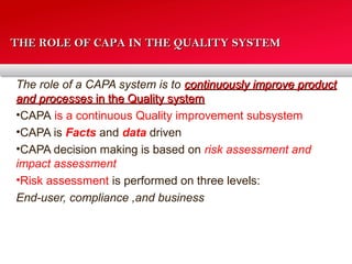 Corrective and Preventive action (CAPA) | PPT