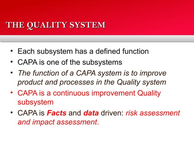 Corrective and Preventive action (CAPA) | PPT | Business | Business and ...