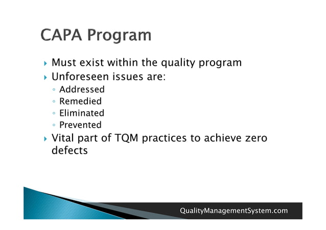 Capa quality system – more than just corrective action | PDF
