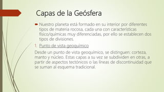 Capas de la geosfera | PPTX