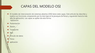 Capas del modelo osi | PPTX