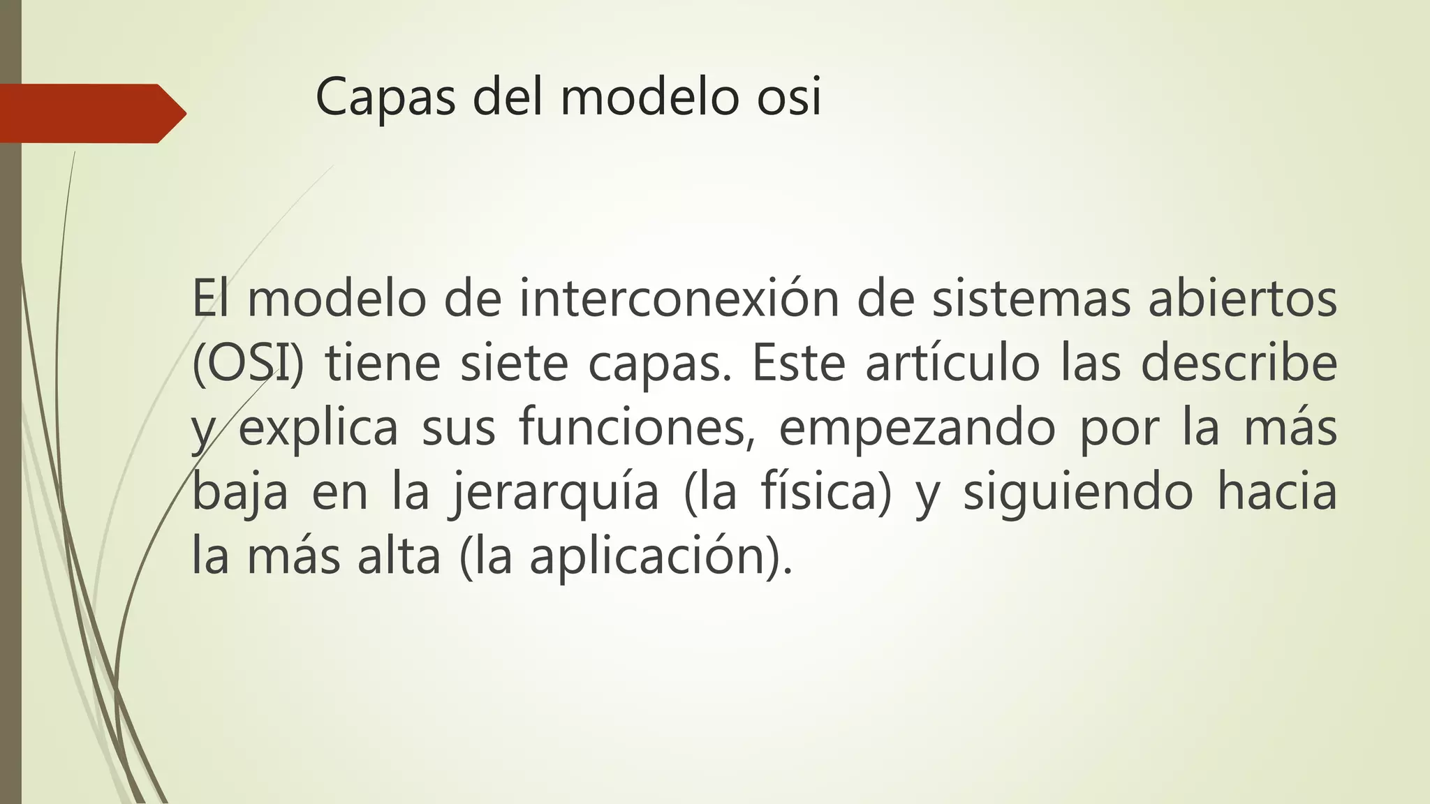 Capas del modelo osi m.c | PPTX | Computer Networking | Computing