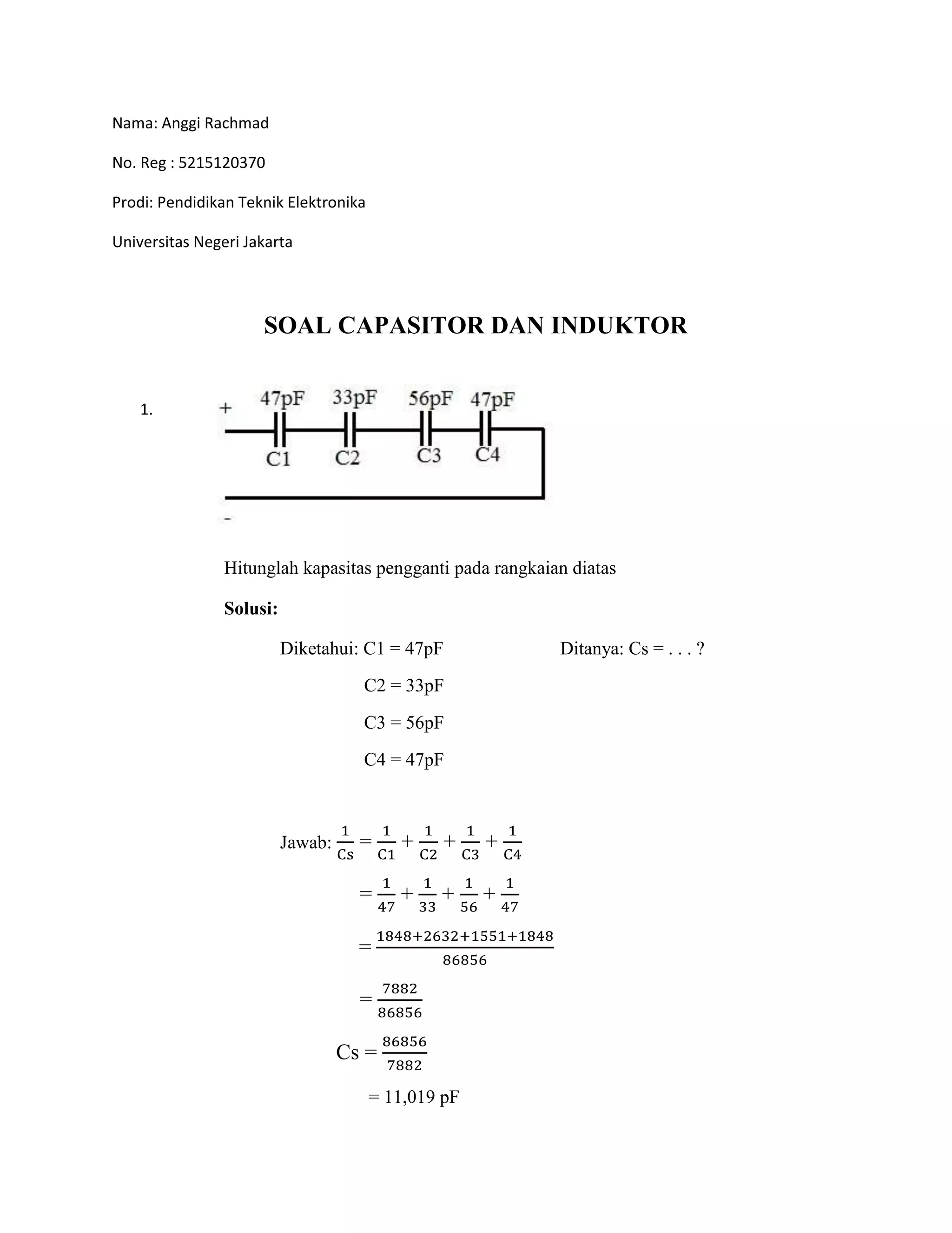 Tugas 5 Capasitor dan induktor | DOCX