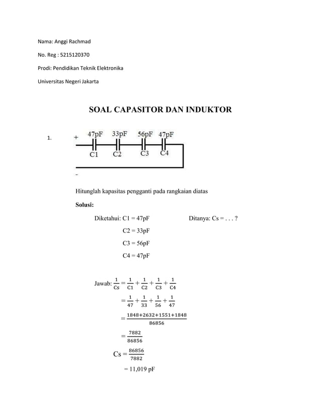 Tugas 5 Capasitor dan induktor | PDF
