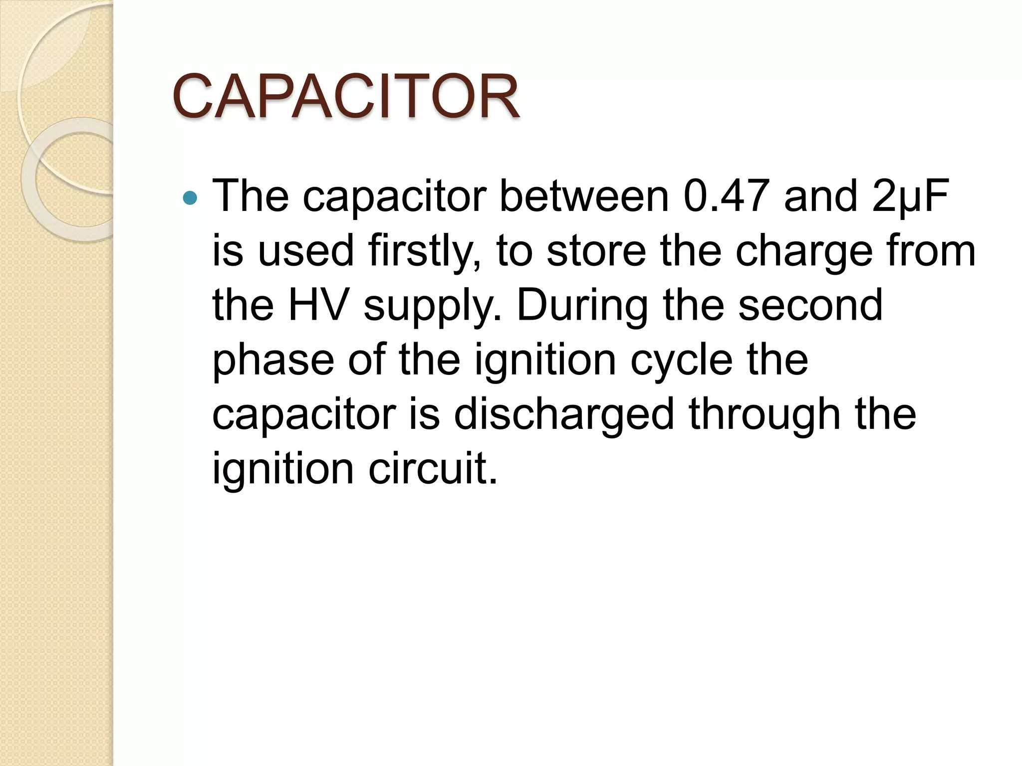 Capasitor discharge ignition ppt | PPTX