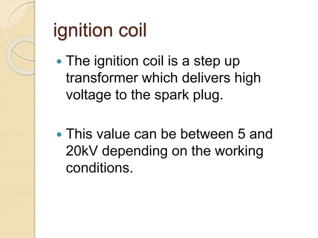 Capasitor discharge ignition ppt | PPTX