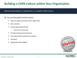 Effective Use of CAPA in Remediating Quality Management Systems | PPTX