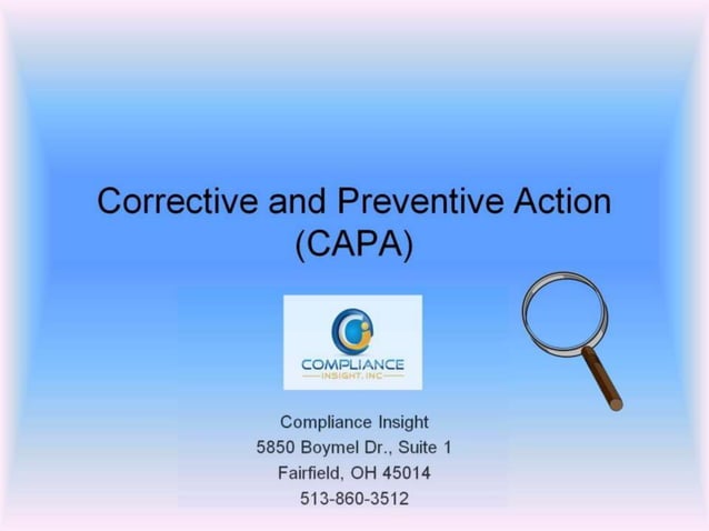 CAPA Training Presentation | PPTX
