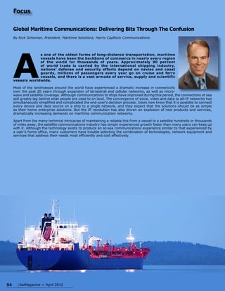 Byline: Harris CapRock Communications - "Global Maritime Communications ...