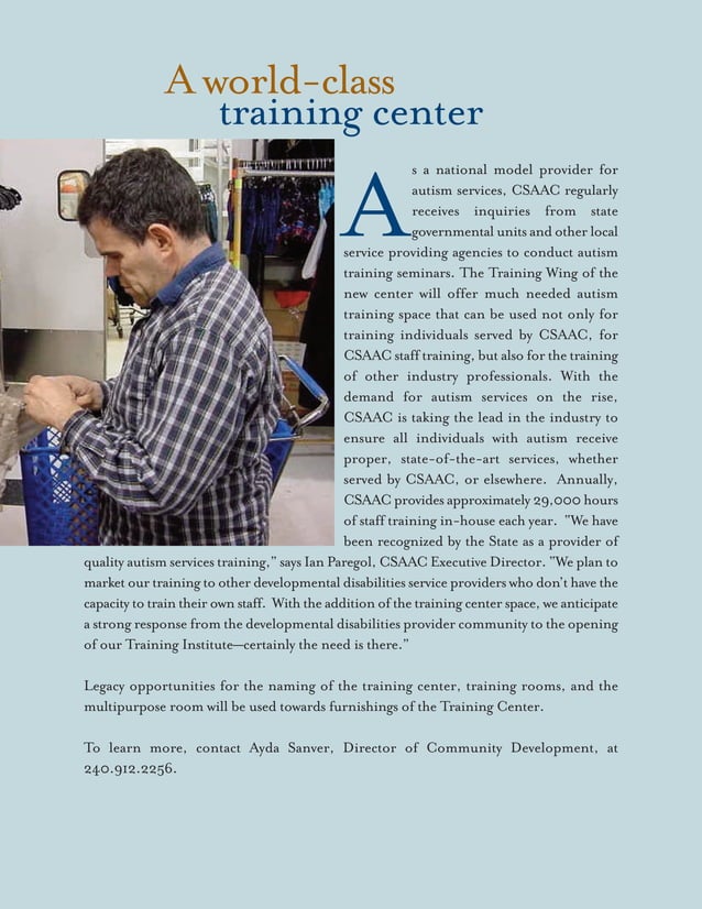 Capital Campaign Brochure for CSAAC | PDF | Non-Profit Organizations ...