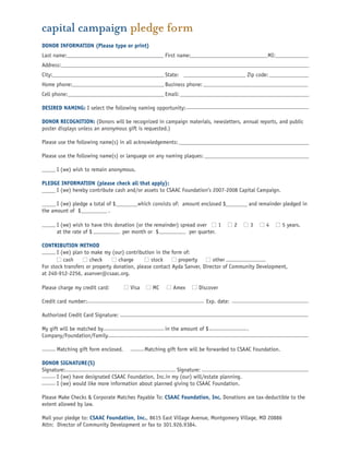 Capital Campaign Brochure for CSAAC | PDF