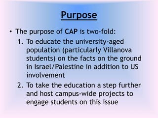 Cap campus advocacy palestine | PPT