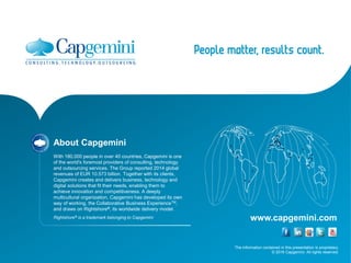Capgemini Applied Innovation Discover - Toronto | PPT | Free Download