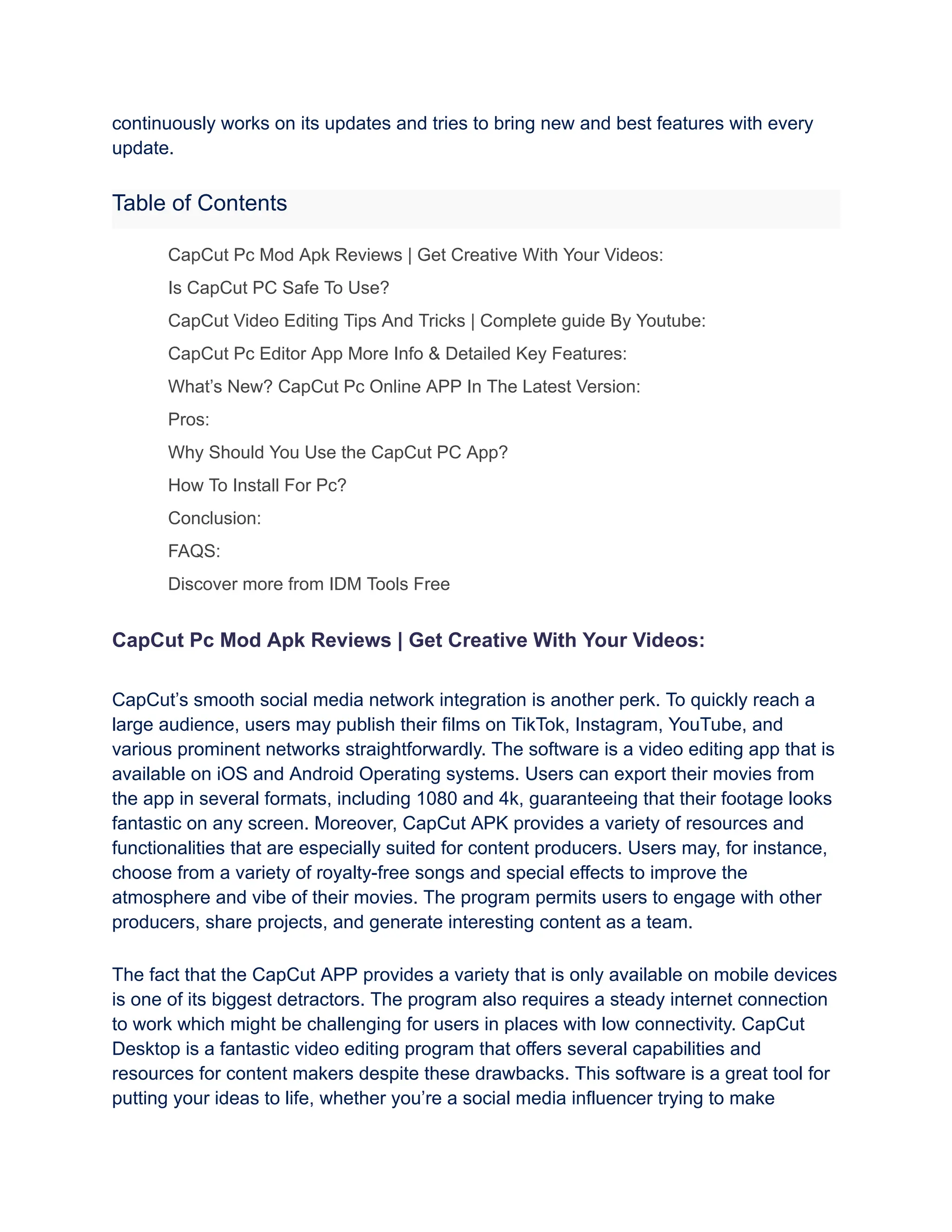 CapCut PC App Reviews Online Pros & Cons Full Details Here.pdf