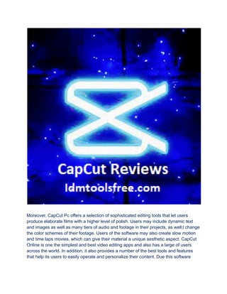 CapCut PC App Reviews Online Pros & Cons Full Details Here.pdf
