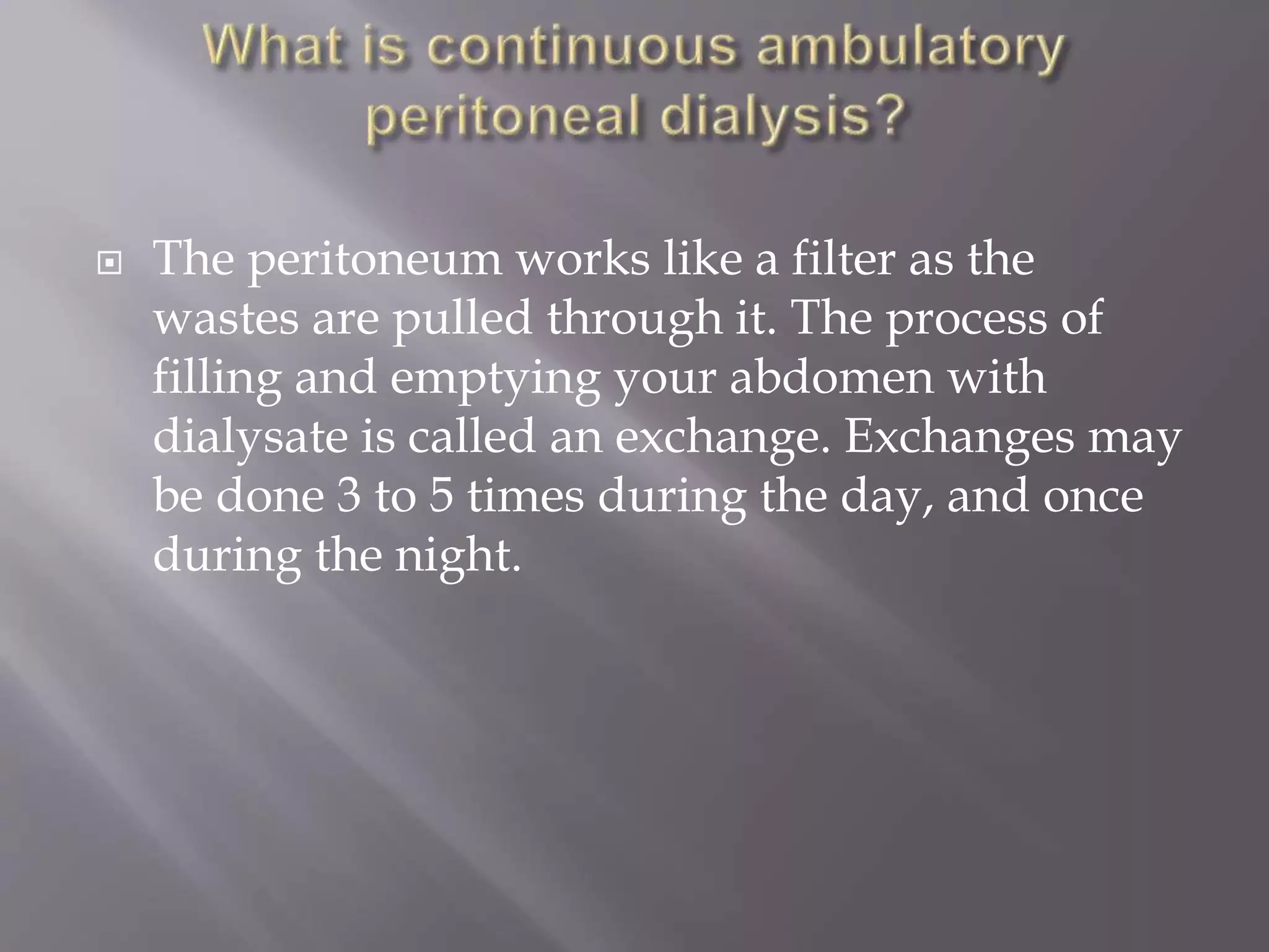 CAPD | PPTX | Surgery | Medical Health