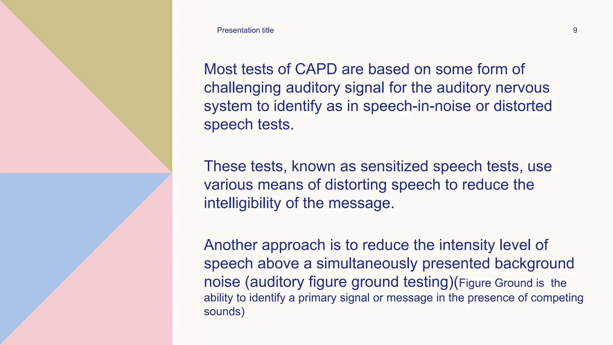 CAPD Screening and checklists for paediatric population | PPTX